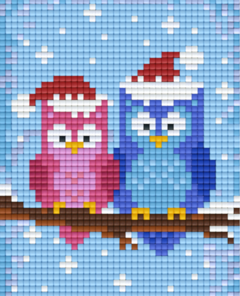Christmas Owls – Pixel Art USA