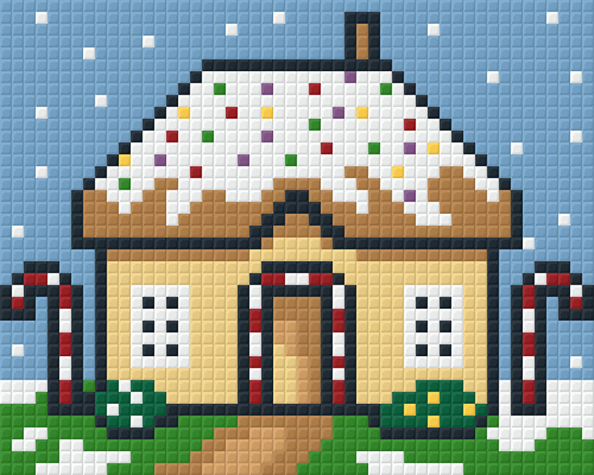 Gingerbread House – Pixel Art USA