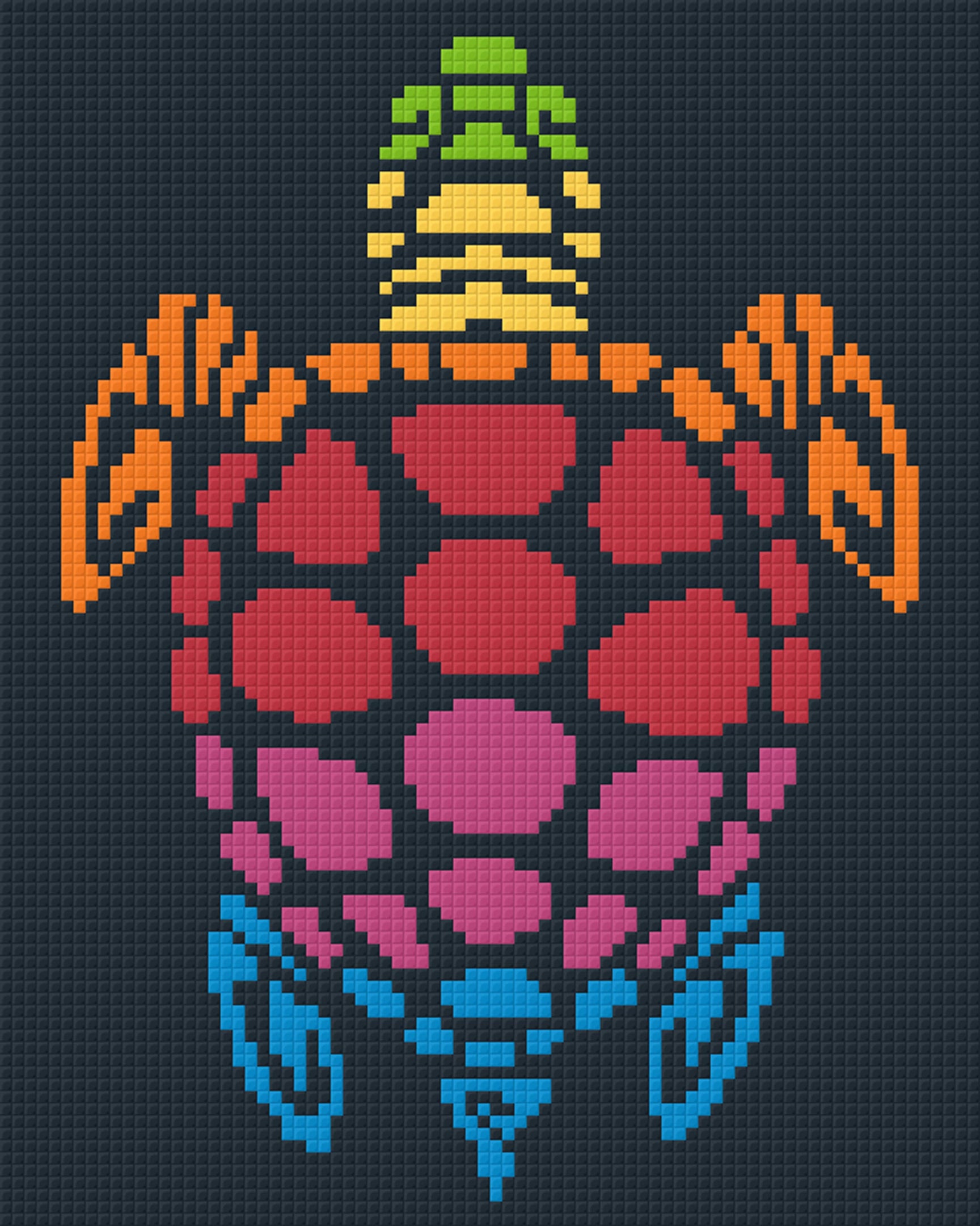 Rainbow Turtle – Pixel Art USA