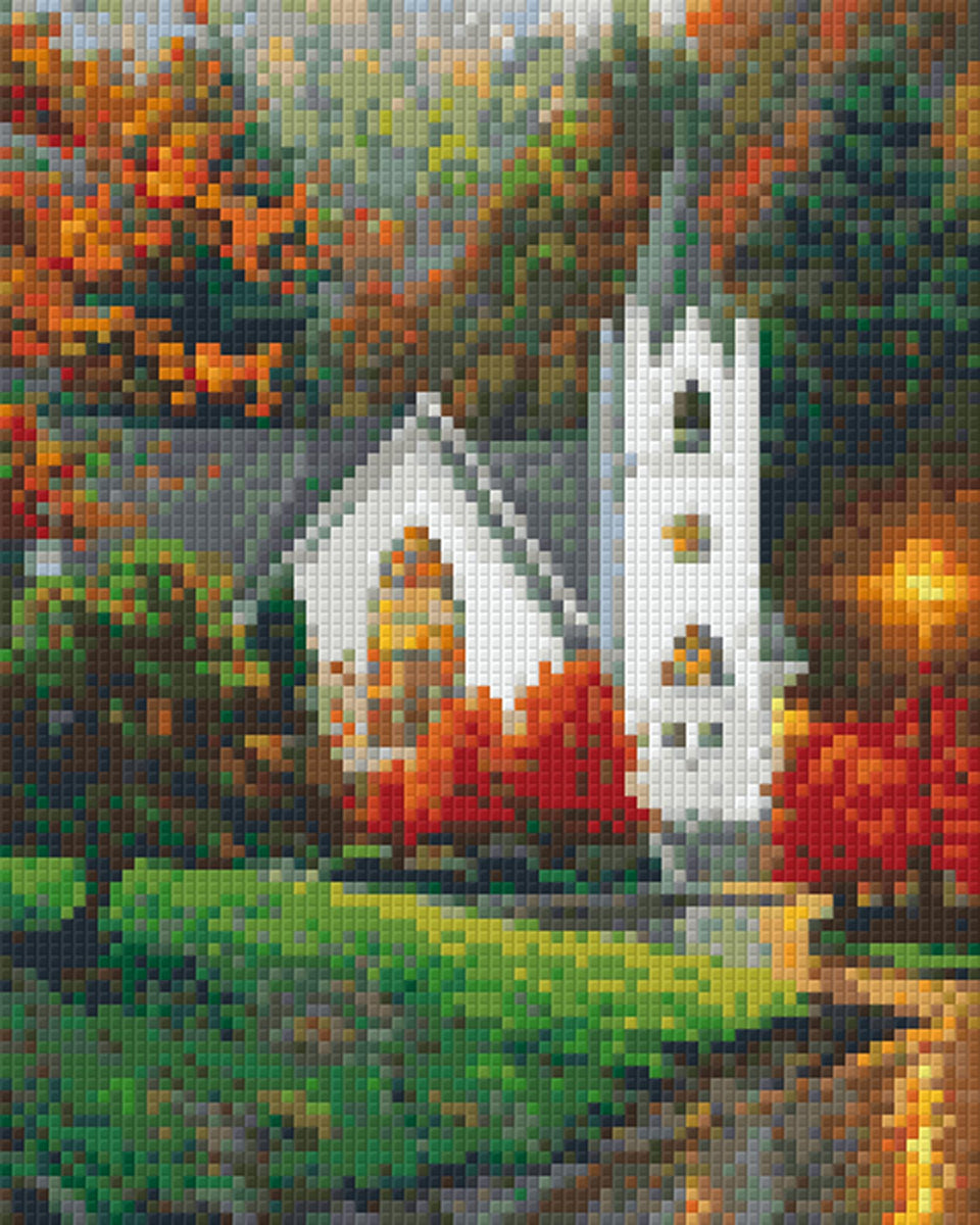 Autumn Chapel – Pixel Art USA