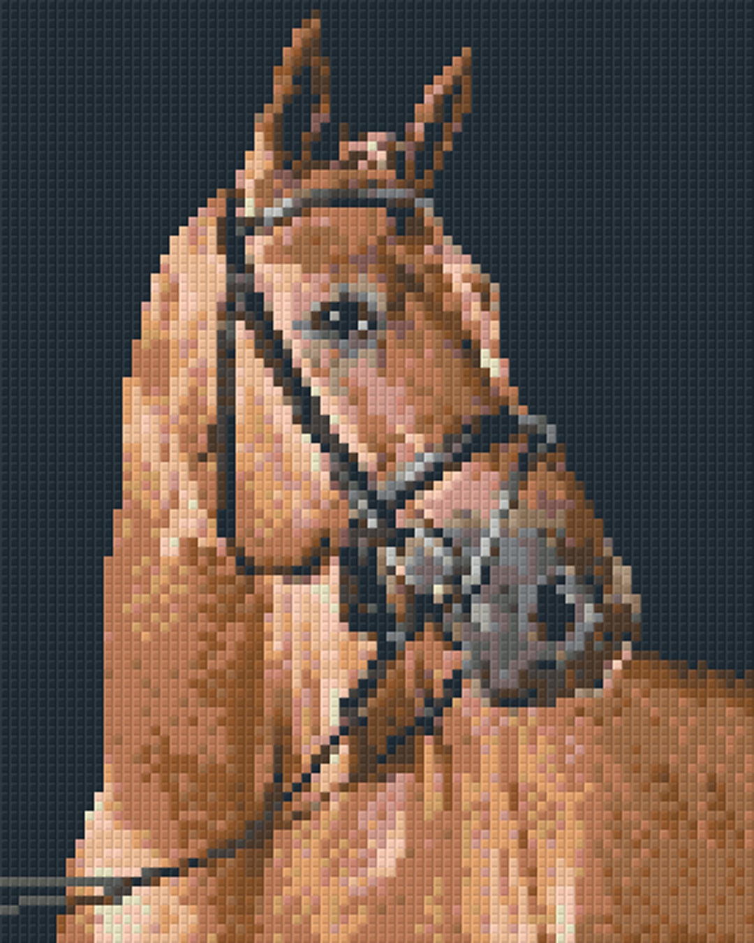 Brown Horse – Pixel Art USA
