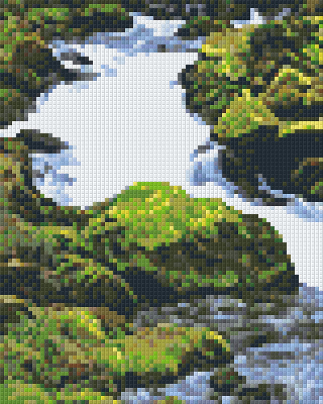 Stream In A Forest – Pixel Art USA