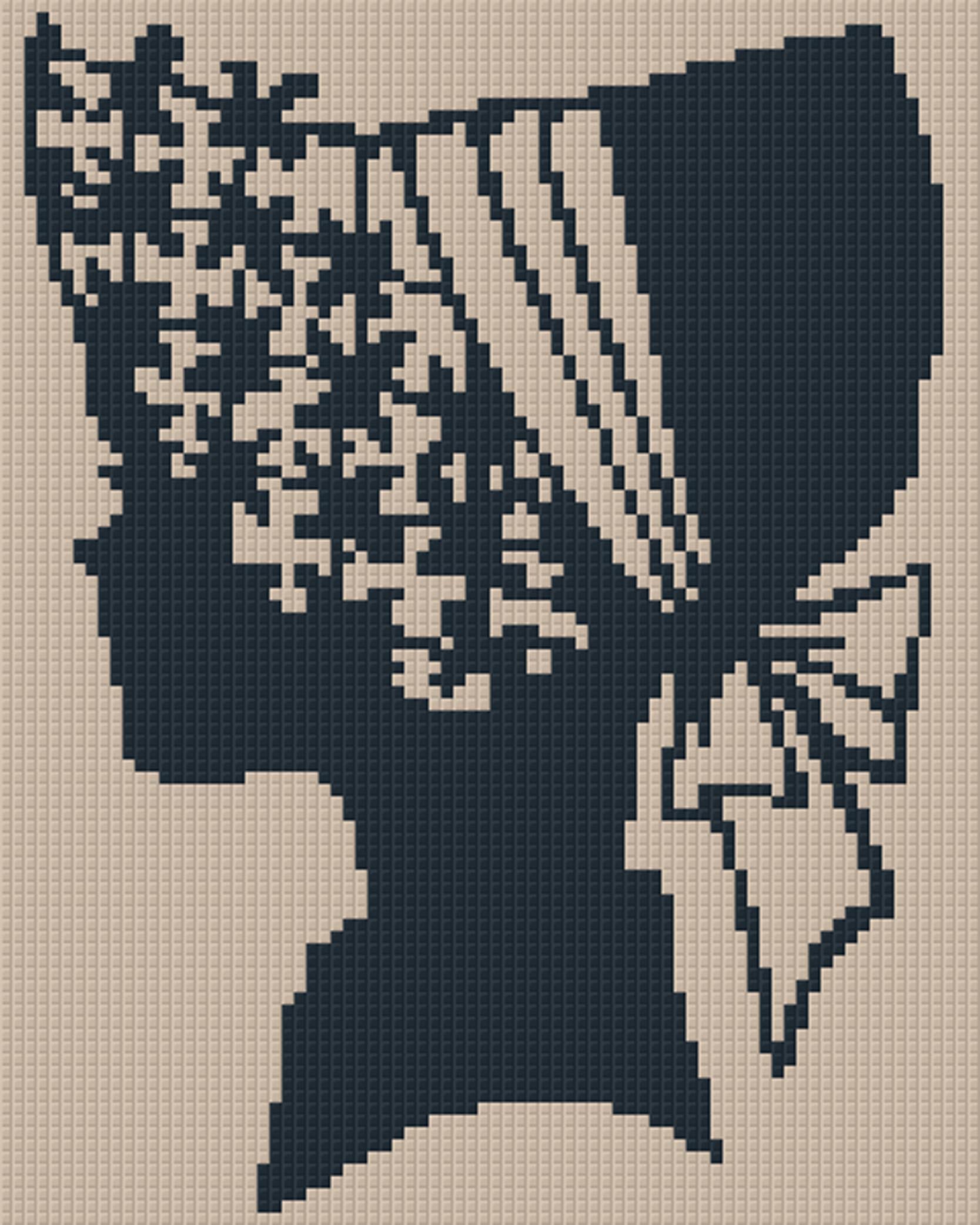 Lady Silhouette – Pixel Art USA