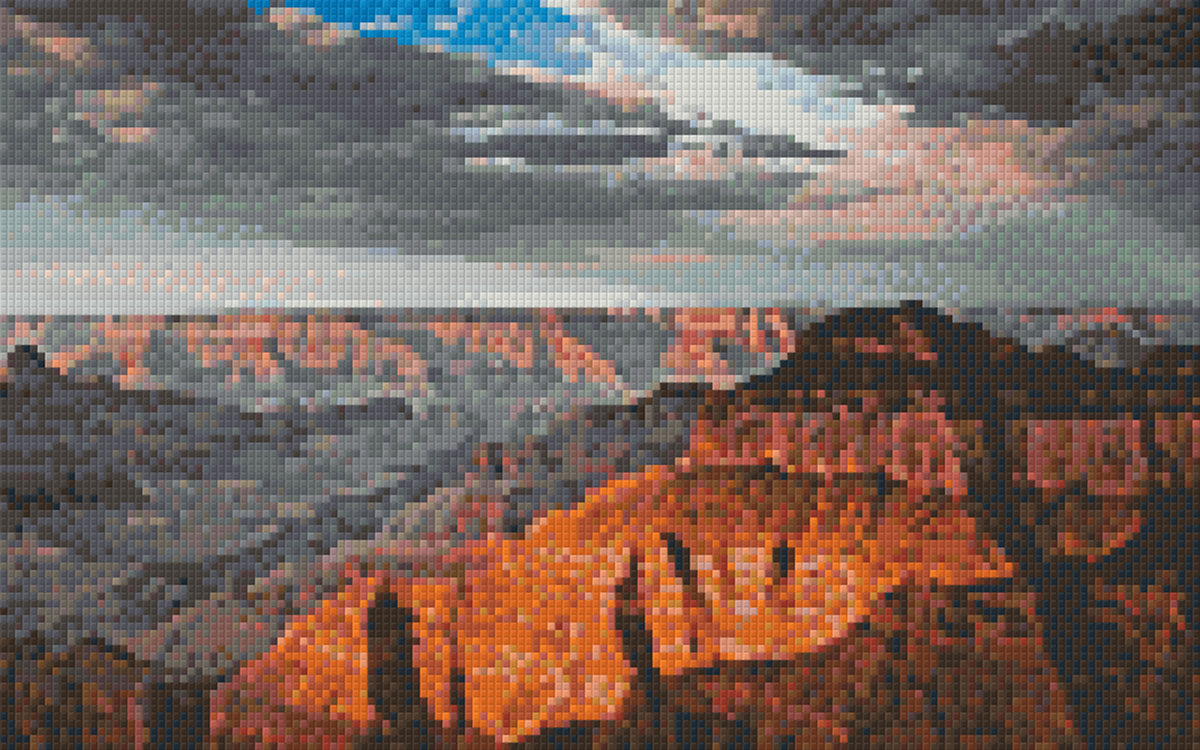 Grand Canyon Sunset – Pixel Art USA