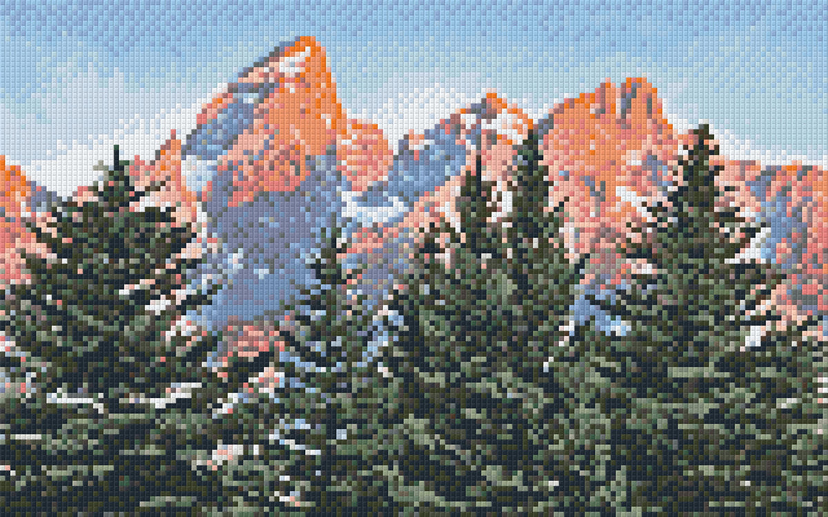 Alpine Mountains – Pixel Art USA