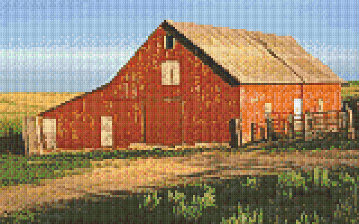 Red Barn – Pixel Art USA