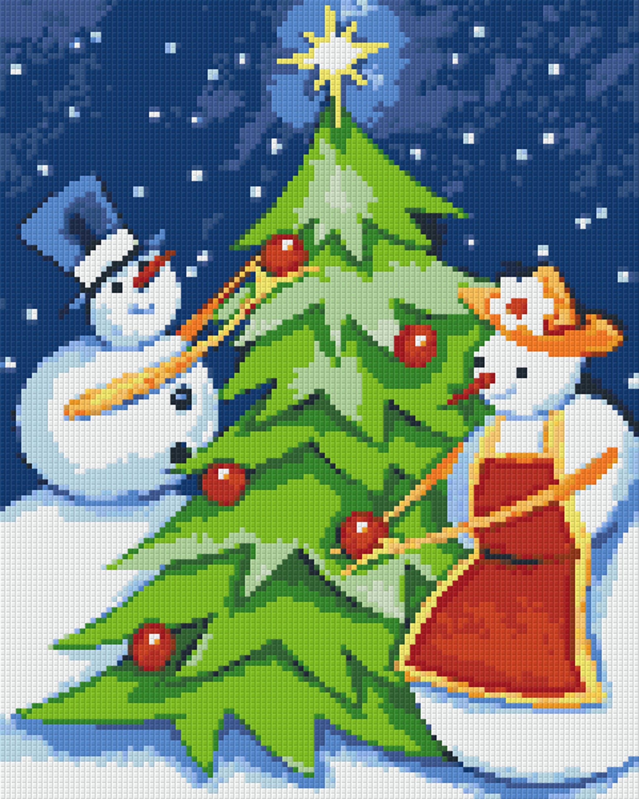 Snow Couple – Pixel Art USA