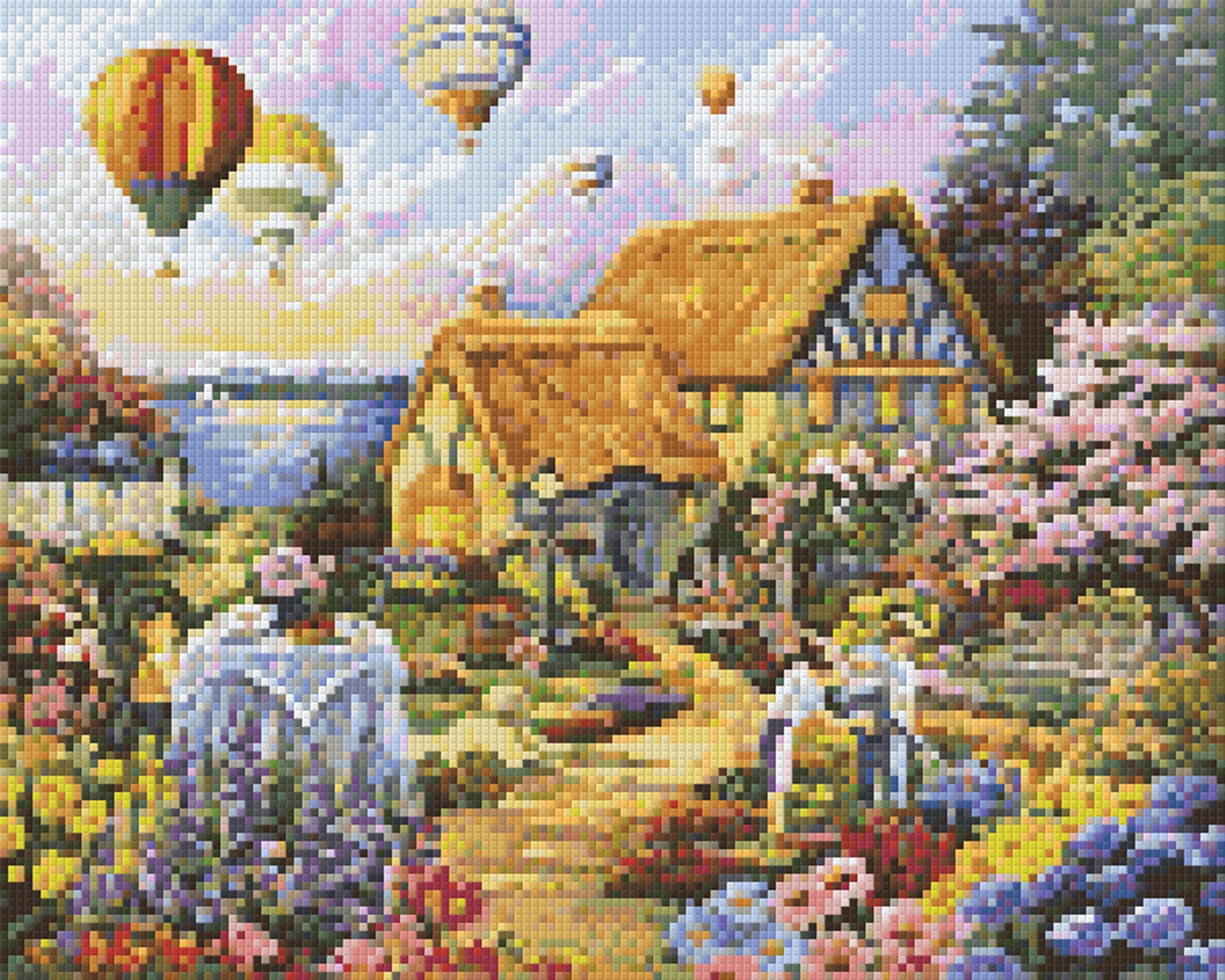 Spring In Grandma's Garden – Pixel Art USA