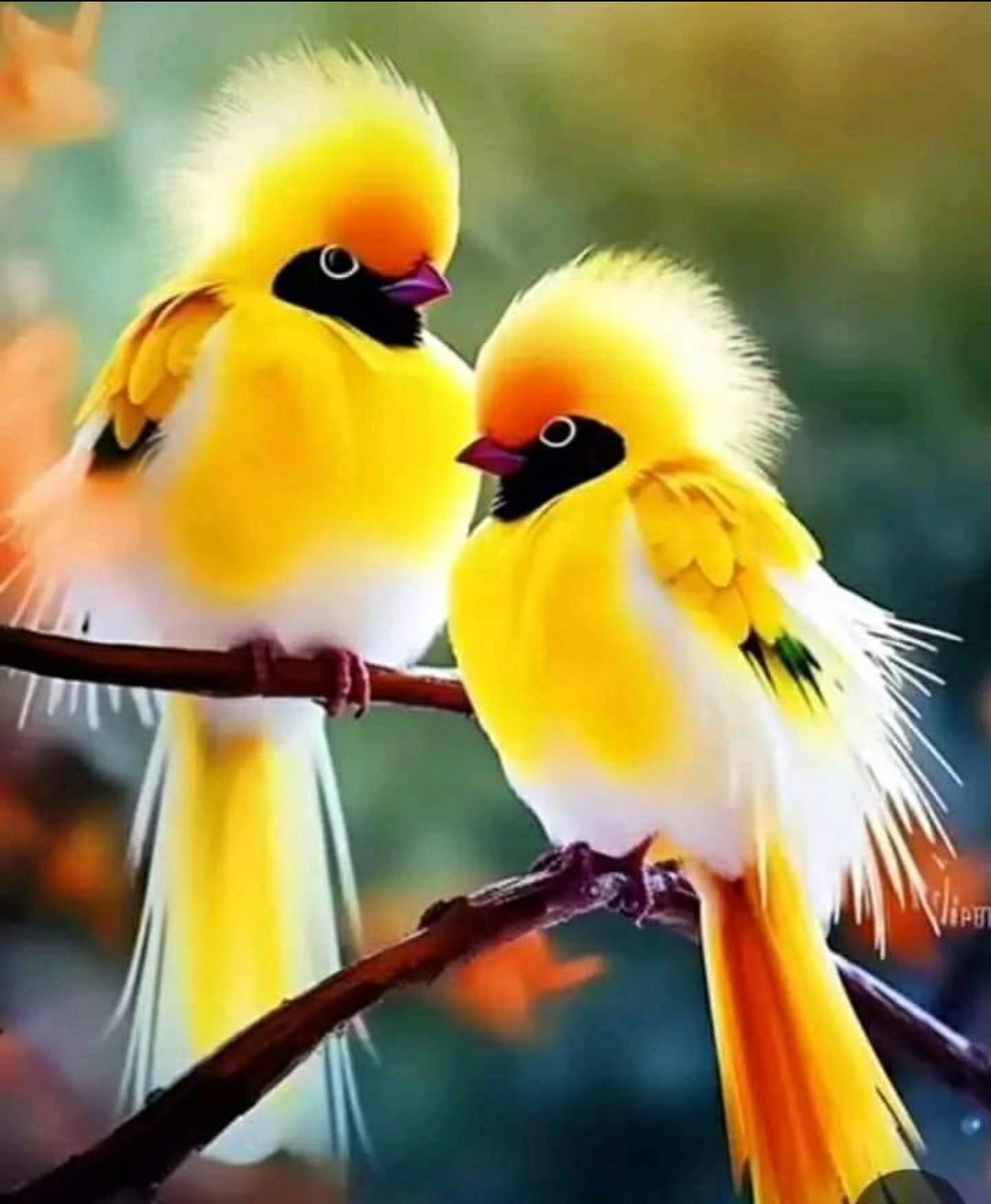 Yellow Birds – Pixel Art USA