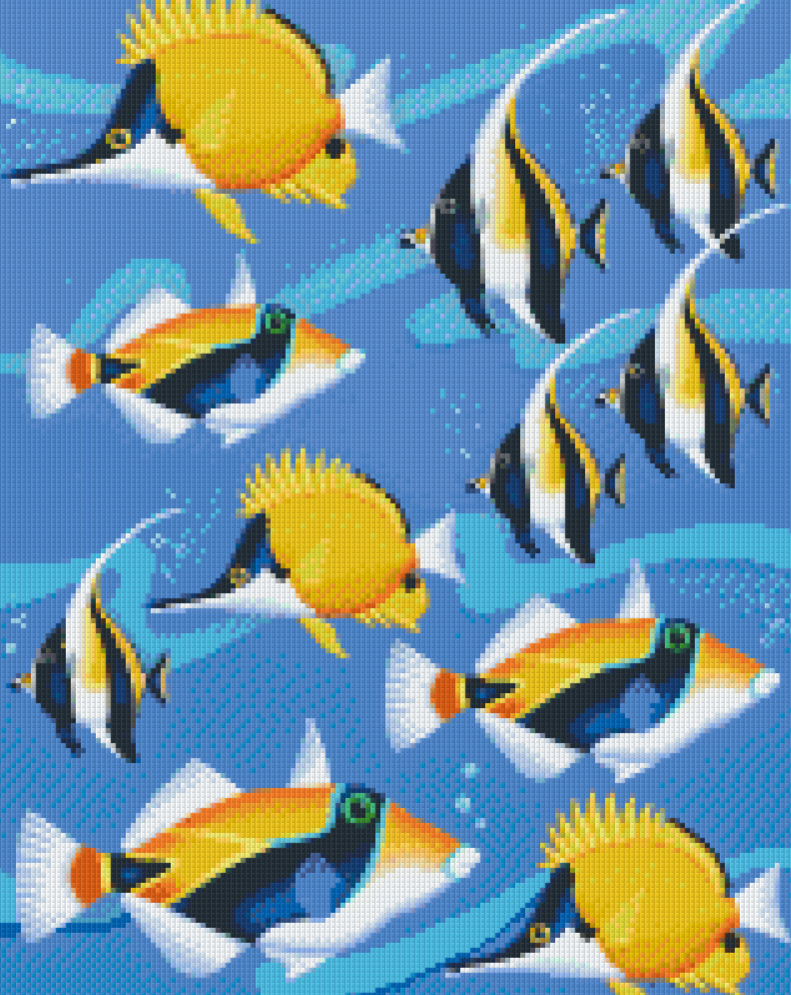 Colorful Fish – Pixel Art USA