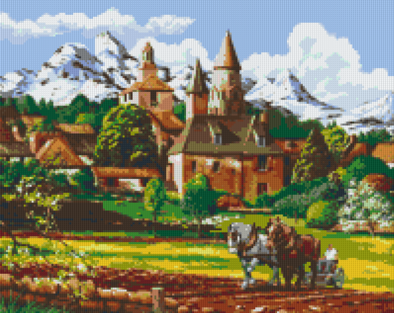German Village – Pixel Art USA