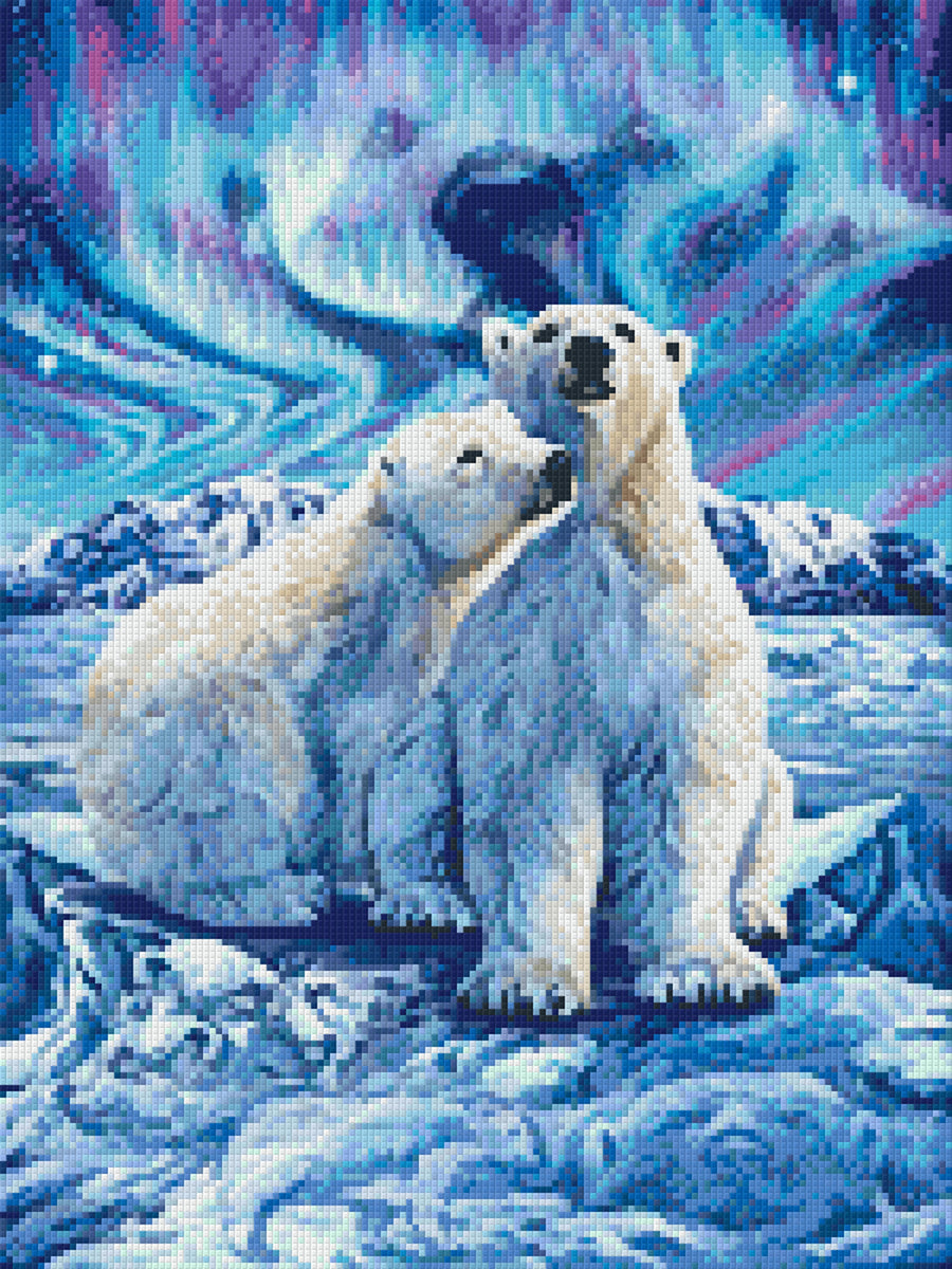 Ten Polar Bears – Pixel Art USA