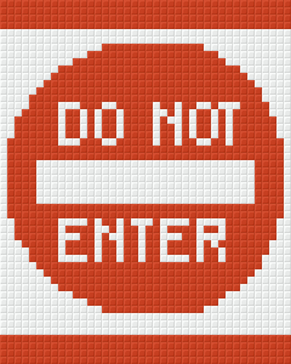 Do Not Enter – Pixel Art USA