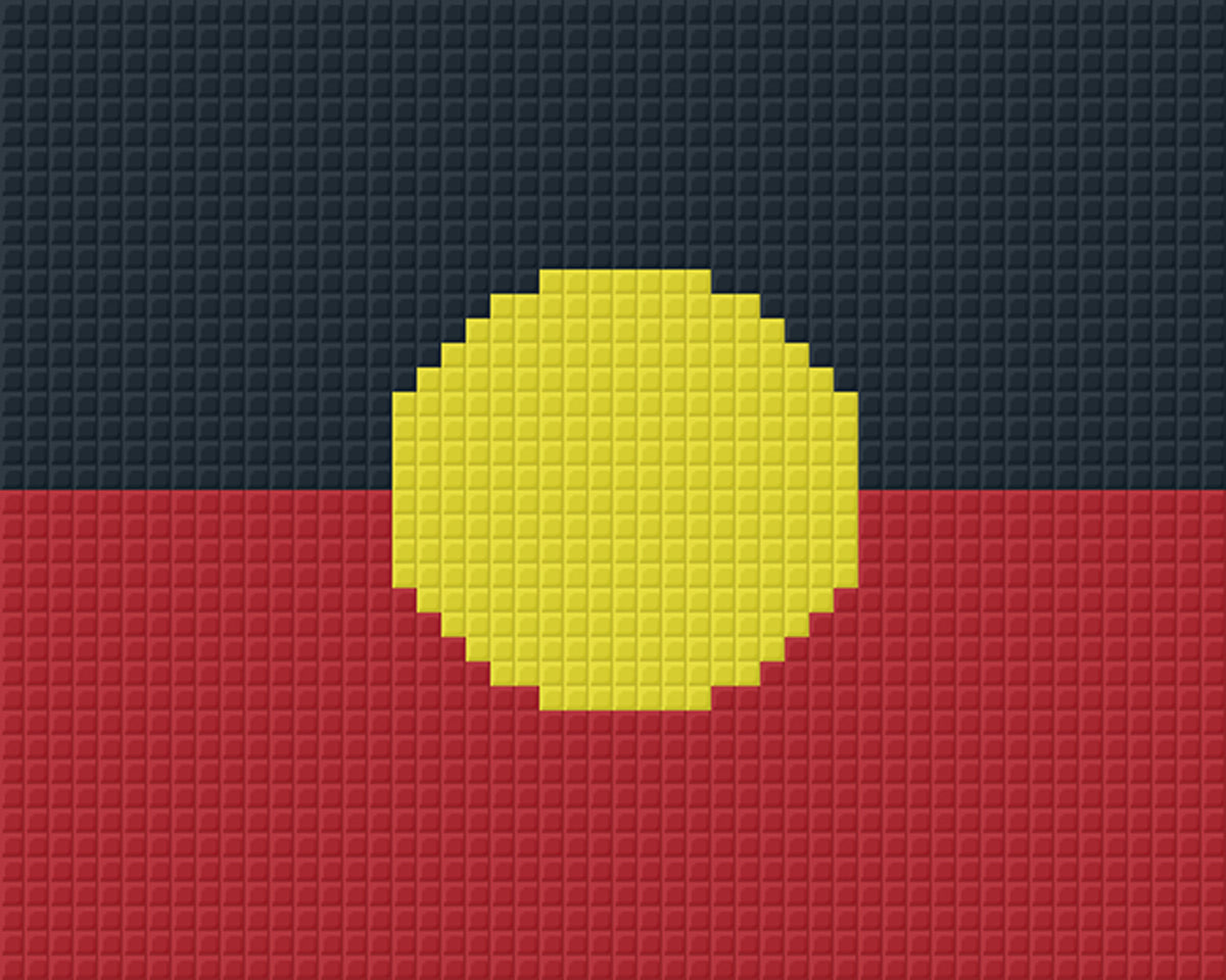 Indigenous Flag – Pixel Art USA