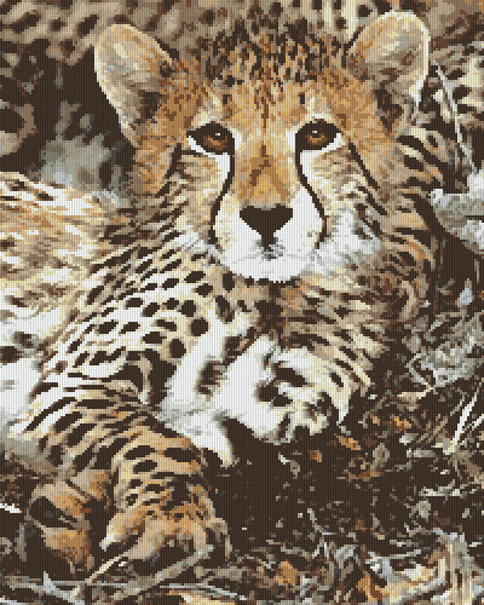 Baby Cheetah – Pixel Art USA