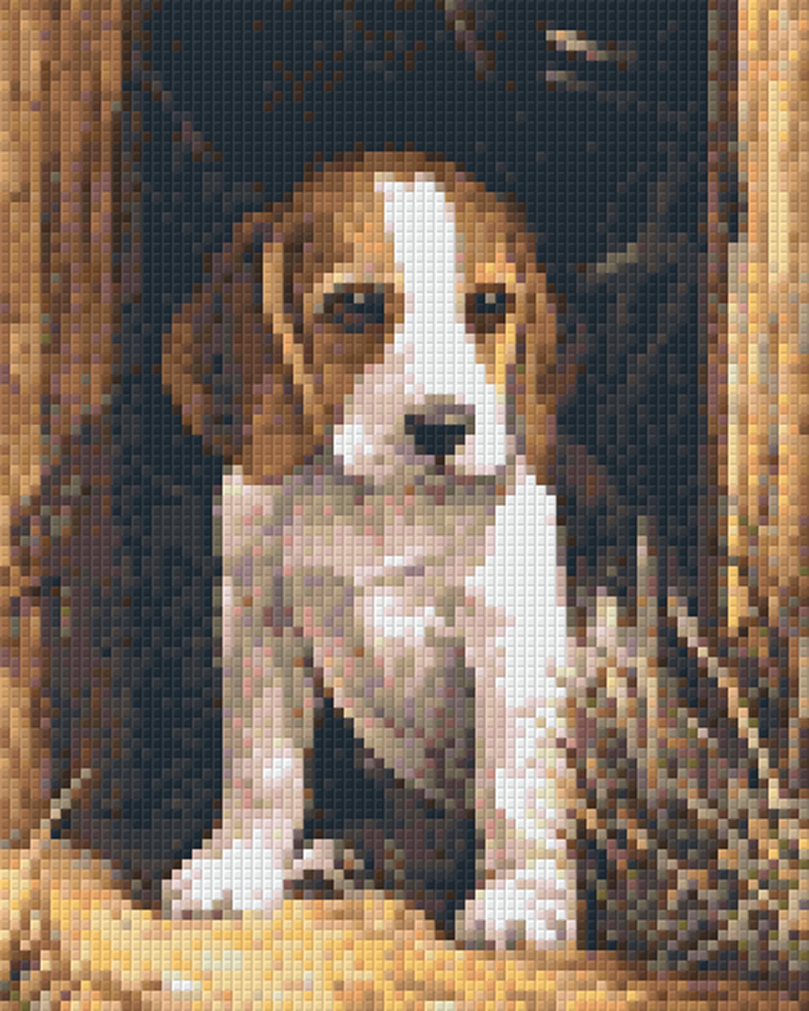 Beagle Puppy – Pixel Art USA