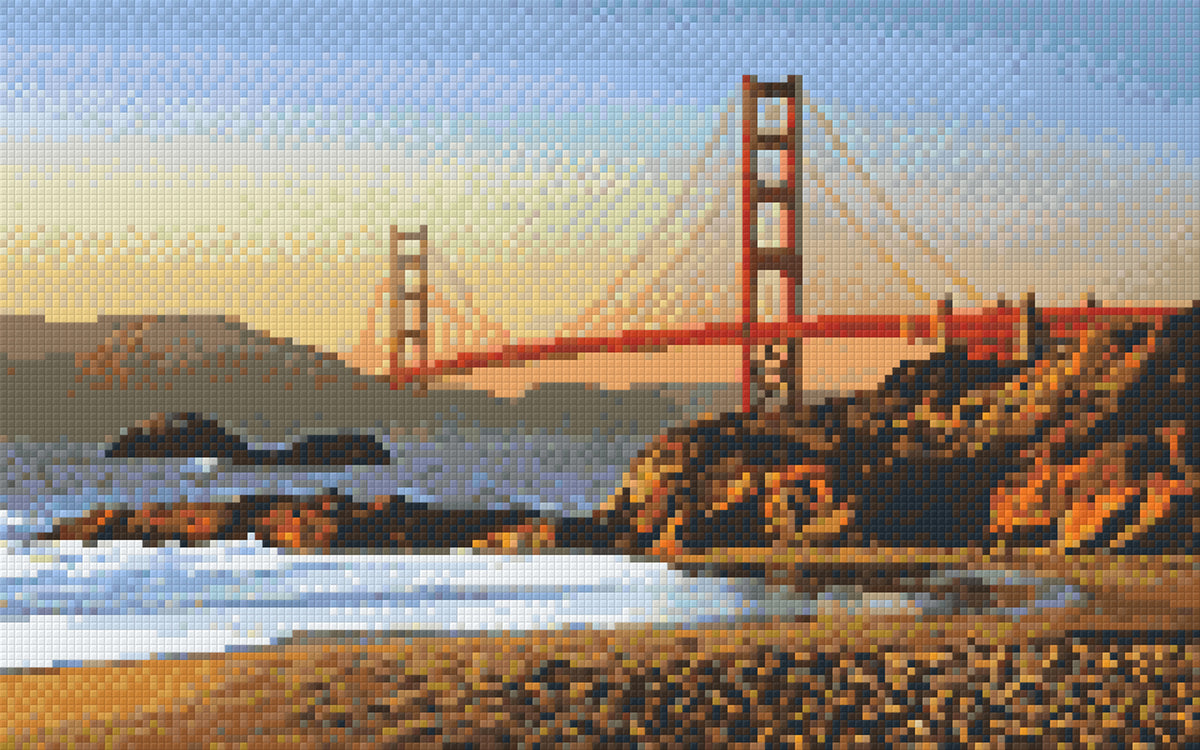 Baker Beach – Pixel Art USA