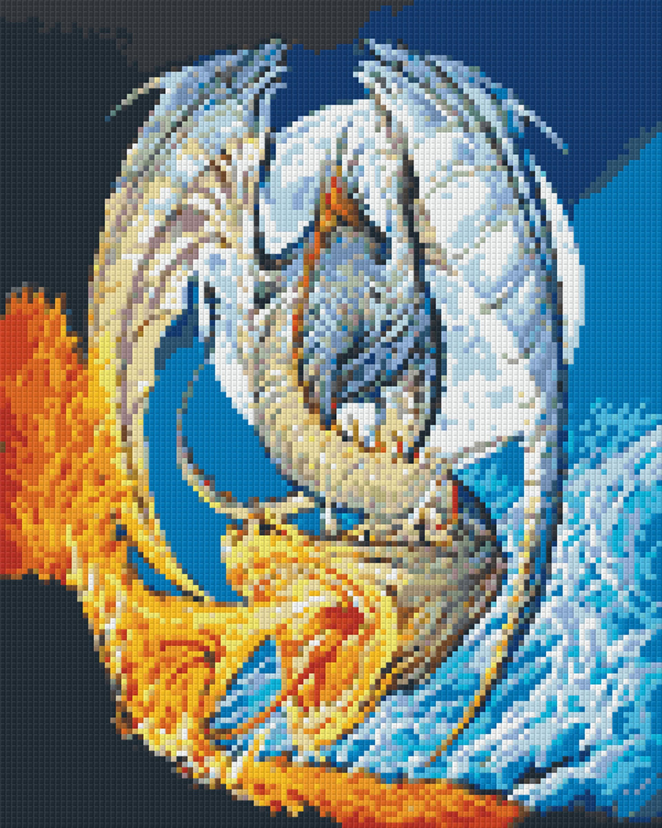 Fire Dragon – Pixel Art USA
