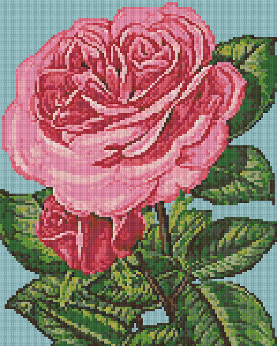 Pink Rose – Pixel Art USA