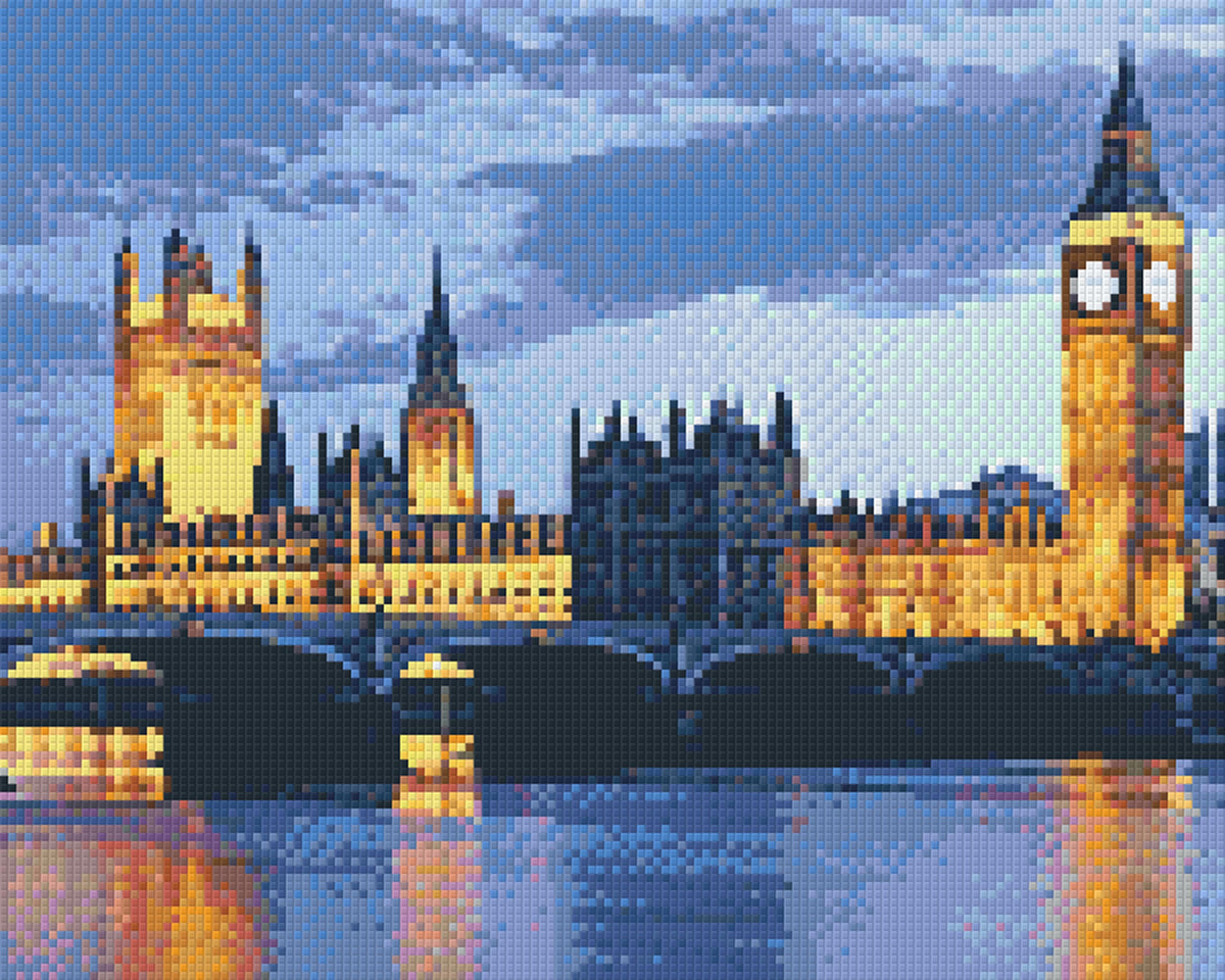 London at Dusk – Pixel Art USA