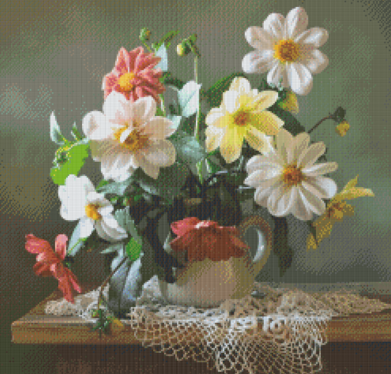 Spring Flowers – Pixel Art USA